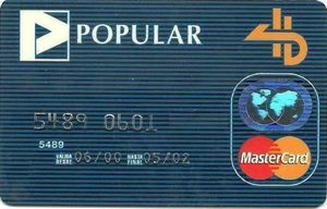 Tarjeta de Banco: Popular (Banco Popular, EspañaCol:ES-MC-0265
