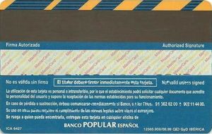 Bank Card: Popular (Banco Popular, SpainCol:ES-MC-0254.01