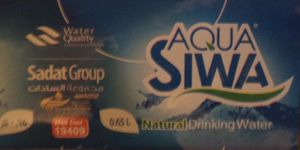 Drink Label: Aqua Siwa (Sadat Co. for Manufacturing and Development ...