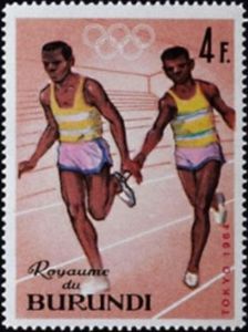 Stamp: Relay Race (Burundi(Summer Olympic Games 1964 - Tokyo) Mi:BI ...