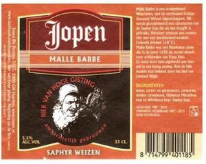 Drink Label: Malle Babbe (Jopen, NetherlandsCol:NL-BEER-001952 🏷️