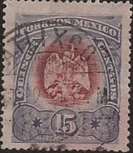 Sello: shield of Mexico (México) (Coat of arms and Mexican landmarks ...