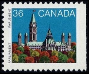 Stamp: Parliament (Canada(Definitives 1985-2000) Mi:CA 1030Hr,Sn:CA 926BcsR