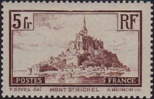 Stamp: Mont Saint Michel (France(Tourism) Yt:FR 260a,Mi:FR 240b,Sn:FR ...