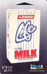 Phonecard: Rewa Life Milk (Telecom Fiji, Fiji) (GPT Magnetic (10 ...