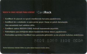 Functional Card: CardRock (Restaurants and Cafes, Türkiye (Turkey)(Rock'n Coke) Col:TR-ROCK-001