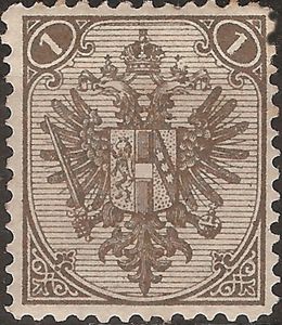 Stamp: Coat of Arms with Numbers (Bosnia and Herzegovina, Austro ...