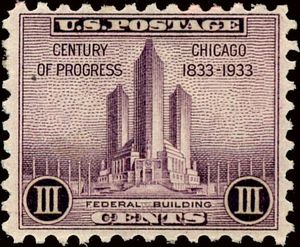Stamp: Federal Building (United States of America(Century of Progress ...
