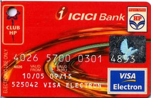 Bank Card: Club HP (ICICI Bank, India, RepublicCol:IN-VE-0002