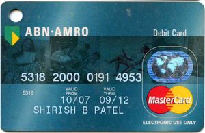 Bank Card: ABN Amro (ABN Amro, India, RepublicCol:IN-MC-0008