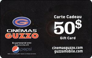 Gift Card: Black card with text (Pepsi) (Guzzo, Canada(Pepsi) Col:CA-GU ...