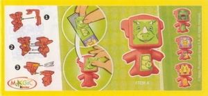 Meal Toy: Red Robots (Kinder Surprise, Worldwide) (Joy - Robots) Col:FT038A