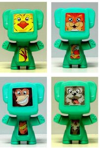 Meal Toy: Green Robots (Kinder Surprise, Worldwide(Joy - Robots) Col:FT039A