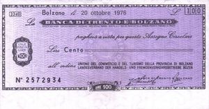 Banknote: 100 Lire (Italy(1975-1978 Emergency Issues - Miniassegni) Fra ...