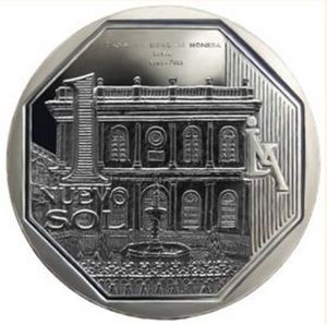Coin: 1 Nuevo Sol (450th Anniversary of the National Mint) (Peru(1991 ...