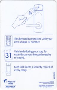 Hotel Card: VingCard Elsafe Assa Abloy - 4817692 (VingCard ...