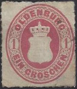 Stamp: Coat of arms in oval (Oldenburg(Coat of arms in oval) Mi:DE-OLD ...