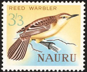 Stamp: Nauru Reed Warbler (Acrocephalus rehsi) (Nauru(Native Scenes and ...
