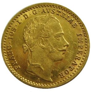 Moneda: 1 Ducat (A, B, E or V) (Monarquía Austro-Húngaro(1857~1867 ...