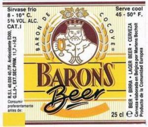 Drink Label: Barons Beer (Brouwerij Martens, BelgiumCol:BE-BEER-002527