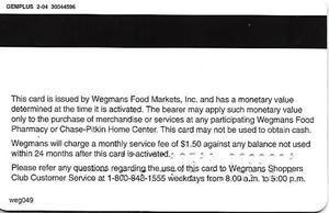 Gift Card: Happy Birthday! (Wegmans, United States of America(Wegmans ...