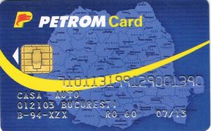 Functional Card: Petrom Card (Filling Stations, Romania(Petrom) Col:RO ...