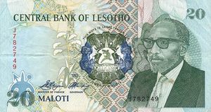 Banknote: 20 Maloti (Lesotho(1989-1993 Issue) Wor:P-12b