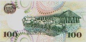 Banknote: 100 Maloti (Lesotho) (1994-2009 Issue) Wor:P-19a