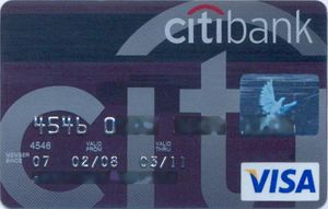 Bank Card: citibank (CITI Bank, Australia) Col:AU-VI-0006