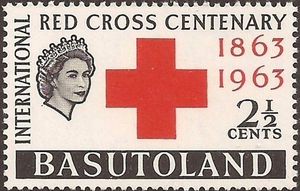 Stamp: Red Cross Emblem (Basutoland(Red Cross Centenary) Mi:GB-BA 84,Sn ...
