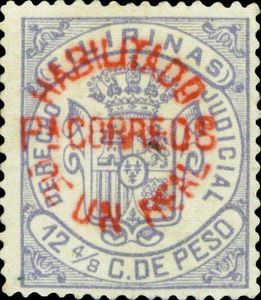 Stamp: Revenue stamp - red surcharge (Philippines(Revenue stamps ...