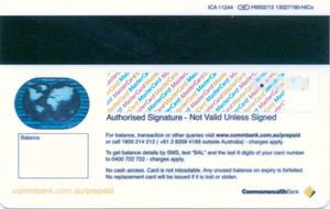 Gift Card: Commonwealth Bank - Present (MasterCard, Australia ...