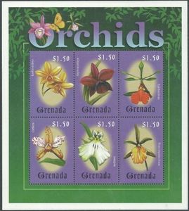Stamp: Orchids 2000 mini sheet (Grenada(Orchids 2000) Mi:GD 4153 ...