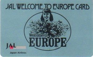 Functional Card: JAL Welcome to Europe Card Japan Airlines (Airlines, Japan(Japan Airlines) Col ...