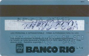 Bank Card: Banelco (Banco Rio, ArgentinaCol:AR-GM-0027