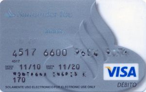 Bank Card: Infinity – Silver (Banco Santander Rio, Argentina) Col:AR-VI ...