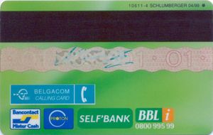 Bank Card: BBL (BBL (Bank Brussel Lambert), Belgium) Col:BE-MS-0001-1