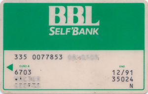 Bank Card: BBL Self Bank (BBL (Bank Brussel Lambert), Belgium) Col:BE ...
