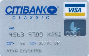 Bank Card: Citibank Classic (Citibank, BelgiumCol:BE-VI-0002.01