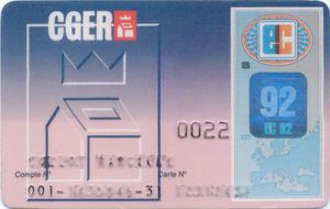Bank Card: CGER (ASLK-CGER Fortis Bank, Belgium) Col:BE-GM-0038