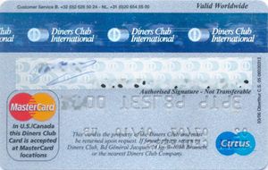 Tarjeta de Banco: Diners (Diners Club Belgium, Bélgica) Col:BE-DC-0001.03