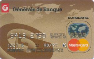 Tarjeta de Banco: Eurocard (Generale de Banque, BélgicaCol:BE-MC-0006