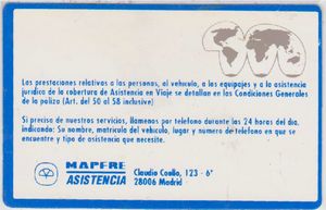 Functional Card: Mapfre - Mutualidad (Insurance, Spain(Mapfre) Col:ES ...