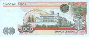 Banknote: 5,000 Pesos (Mexico) (1983-1984 Issue) Wor:P-83a.1