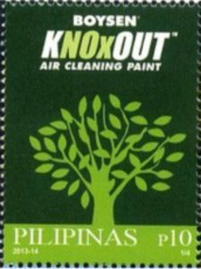 Stamp: Boysen KnoXout Air Cleaning Paint (Philippines(Pacific Paint ...