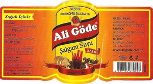 Drink Label: Ali Göde Şalgam Suyu-Sade (Ali Göde Şalgam Ltd. Şti ...