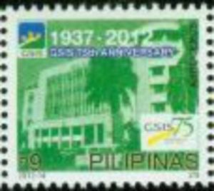 Stamp: Government Service Insurance System - 75th anniv. (Philippines ...