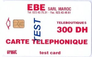 Phonecard: CARTE TELEPHONIQUE- 300 DH (TEST) (Test, Proof, Sample ...