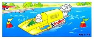 Meal Toy: Yellow speed boat : Kinder (Kinder Surprise, Worldwide(Kinder ...