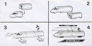 Meal Toy: Yellow express train (Kinder Surprise, Europe) (Kinder ...